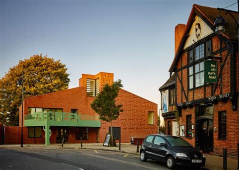 The Green Community Centre By Aoc Has Herringbone Brickwork