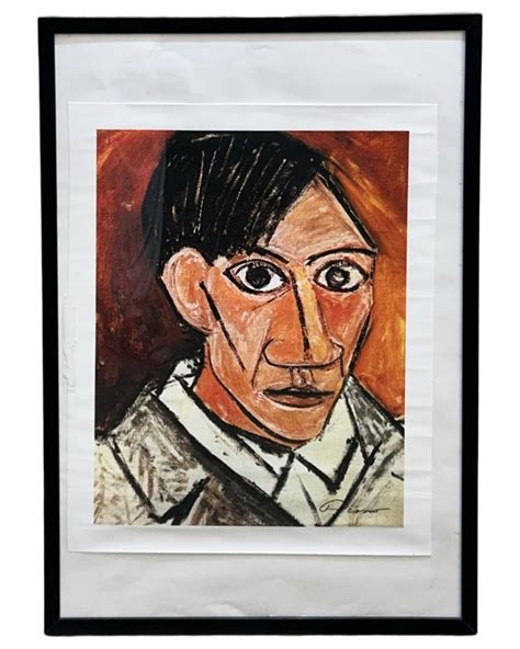 At Auction Pablo Picasso Pablo Picasso Abstract Self Portrait Lithograph