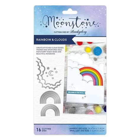 Moonstone Dies Rainbow And Clouds Hunkydory Crafts