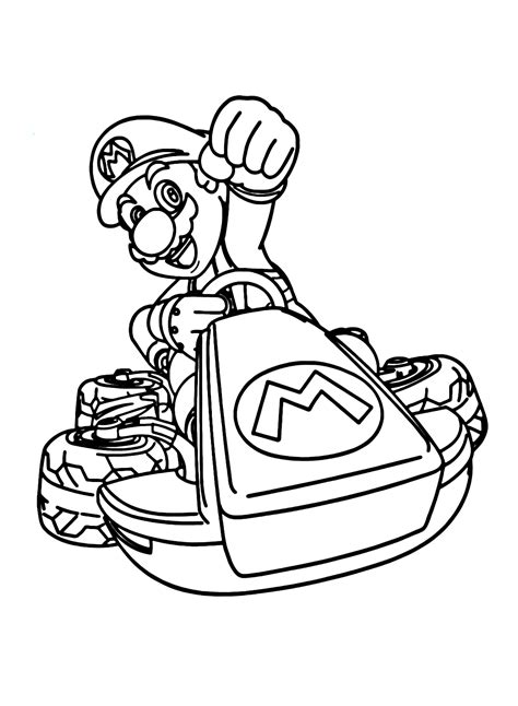 Mario Kart Coloring Pages Jenny Printable