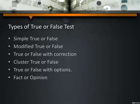 Objective Test Type Pptx Standardized Testing Educational Assessment