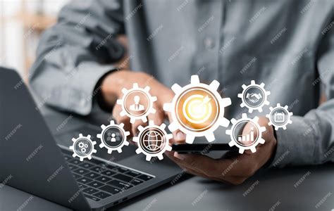 Premium Photo Business Workflow Process Management Concept Automation Technology Software To