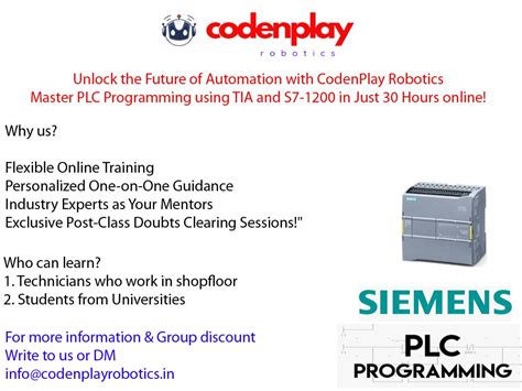 codenplay robotics on linkedin plcprogramming automationskills careergrowth s71200