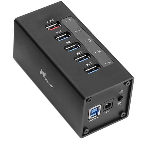 Xcellon Port Powered Usb Aluminum Hub With Usb Pch B H