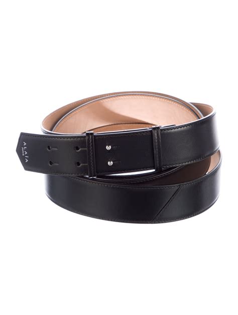 Alaïa Leather Waist Belt Black Belts Accessories Al2107946 The