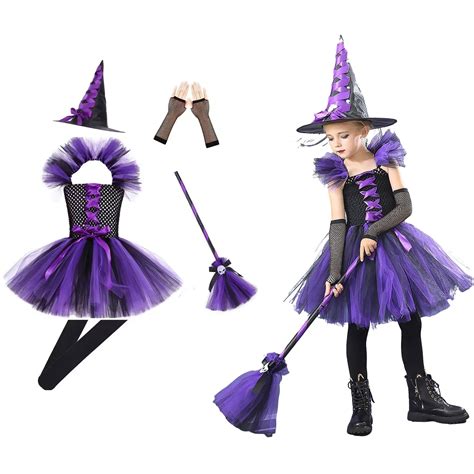 Witch Outfits Girls Tutu Dress Halloween Dress Outfits Halloween 7 8