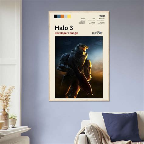 Halo 3 Game Poster Video Game Poster Gaming Poster Full Size Poster