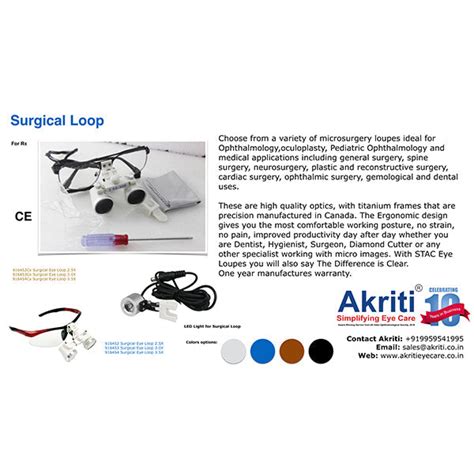 Surgical Loop 30x With Spectacle Correction Akriti Ophthalmic