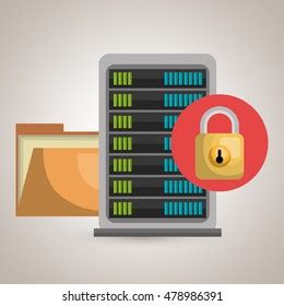 Server File Folder Lock Stock Vector Royalty Free Shutterstock