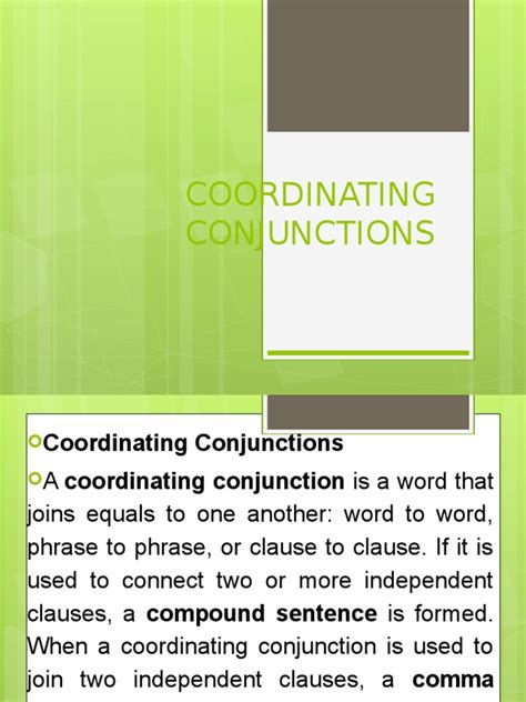 Pdf Coordinating Conjunctions Ppt Dokumentips