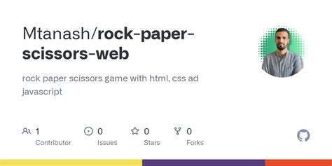 Github Mtanashrock Paper Scissors Web Rock Paper Scissors Game With Html Css Ad Javascript