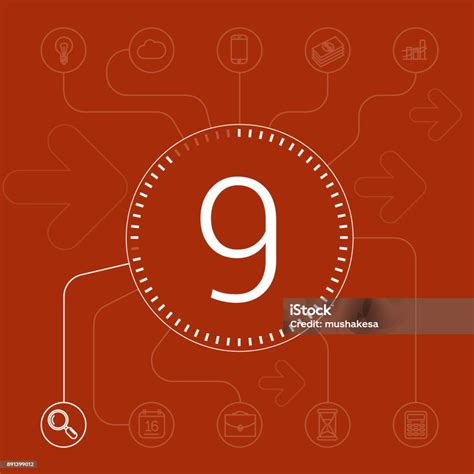 일부 9입니다 프레 젠 테이 션 서식 파일 벡터 디자인입니다 0명에 대한 스톡 벡터 아트 및 기타 이미지 0명 고체 공란 Istock