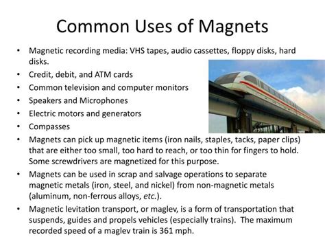 What Are 3 Uses Of Magnets At Christine Mayer Blog