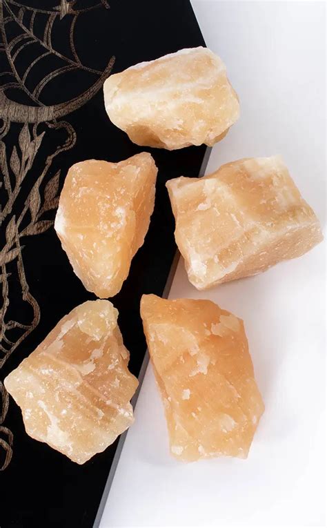 Orange Calcite Raw Rough Chunk Shop Crystals Energy Healing