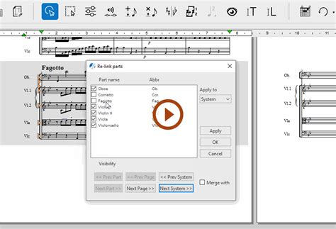 Part Linking Tool Smartscore 64 Professional Ne Online Help
