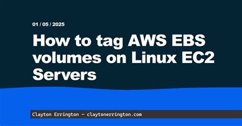 如何在 linux ec2 服务器上标记 aws ebs 卷 搞英语 → 看世界