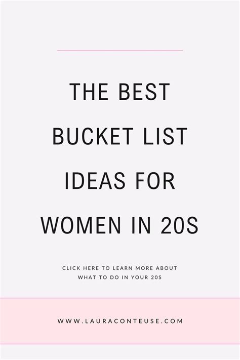 The ultimate bucket list for your 20s – Artofit
