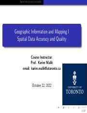 Understanding Spatial Data Accuracy and Quality: Concepts and | Course Hero