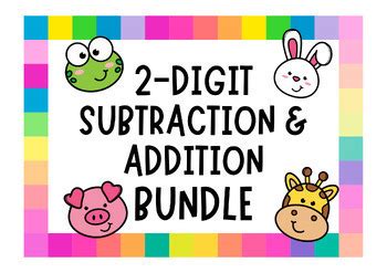 BUNDLE Digit Addition Subtraction SCOOT Task Cards TPT