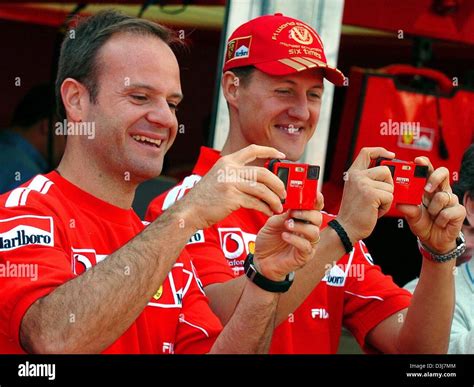 Dpa German Formula 1 Champion Michael Schumacher R And His