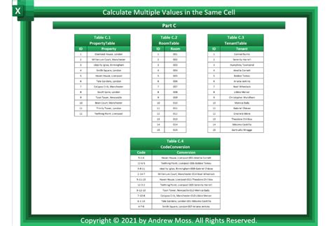 how to calculate multiple values in the same cell — andrew moss