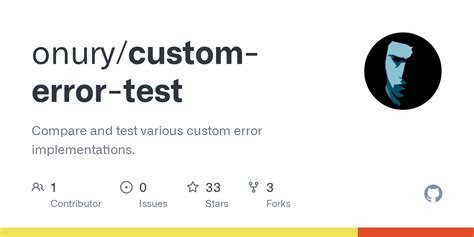 GitHub Onury Custom Error Test Compare And Test Various Custom Error Implementations