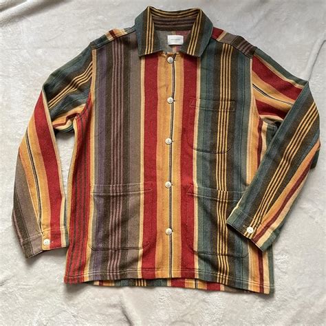 Ald Blanket Stripe Chore Shirt Sold Out Online Depop