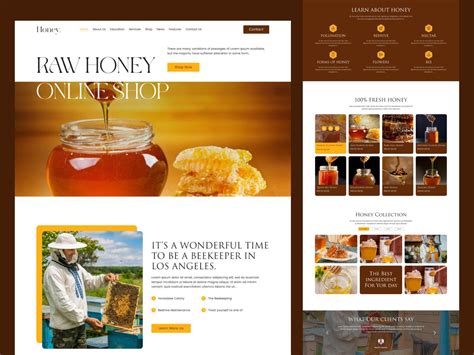 🍯honey website design🐝