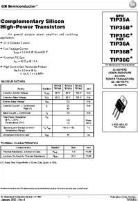 TIP C Datasheet Power A V NPN Package SOT T Pins