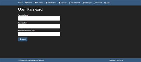 Source Code Spk Metode Aras Php Tugasakhirid