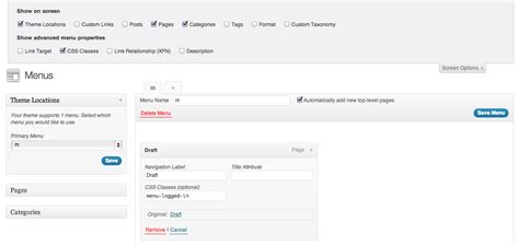 Navigation Exclude Private Draft Pages From Primary Nav When Using Custom Menu WordPress