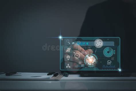 Digital Business Planning Online Network Businessmen Use Smart Tablet