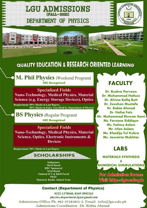 Admission Open For Fall 22 Dr Hafsa Faiz
