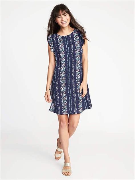 Old Navy Ruffle Trim Shift Dress For Women Dresses Shift Dress