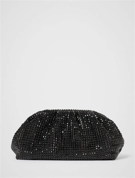 Ariel Soft Shiny Clutch Black Forever New