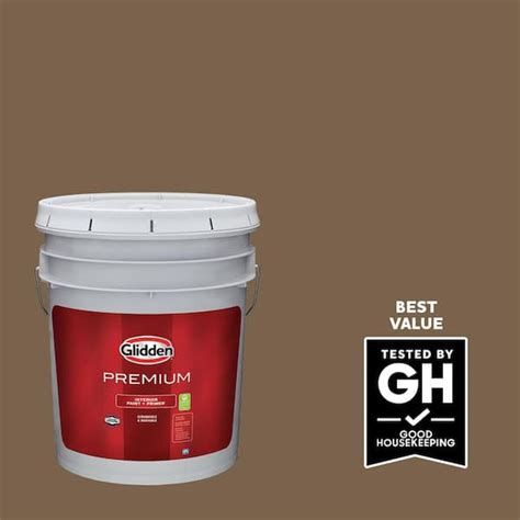 Glidden Premium 5 Gal Ppg1085 7 Fig Branches Satin Interior Latex