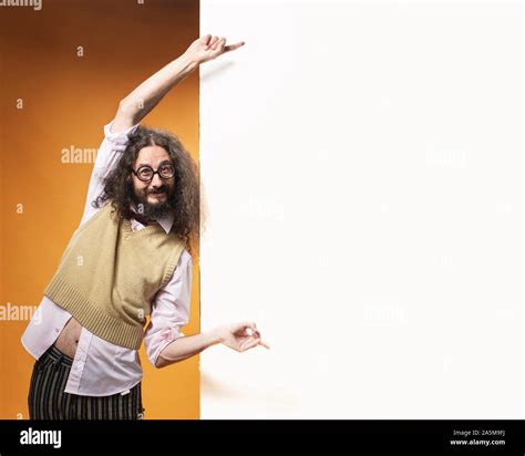 Funny Nerd Man Pointing Isolated Hi Res Stock Photography And Images Alamy