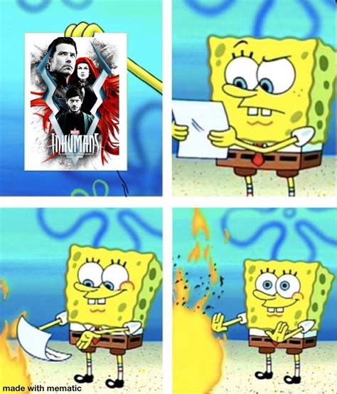 Spongebob Burns The Inhumans By Toa Mando On Deviantart