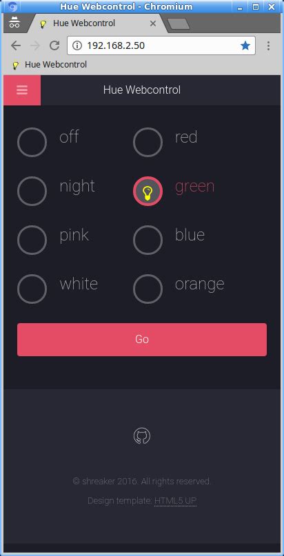 Hue Webcontrol By Shreaker