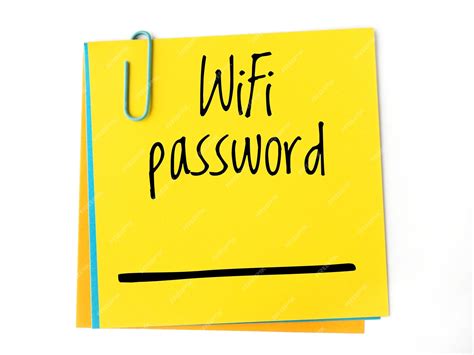 Premium Photo Wifi Password Sign With Empty Space To Write On A Yellow Sticky Note