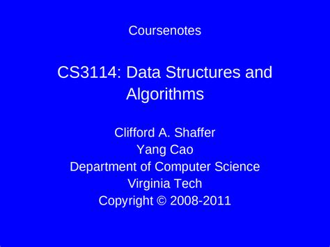 Slides On The Need For Data Structure Data Structures And Algorithms