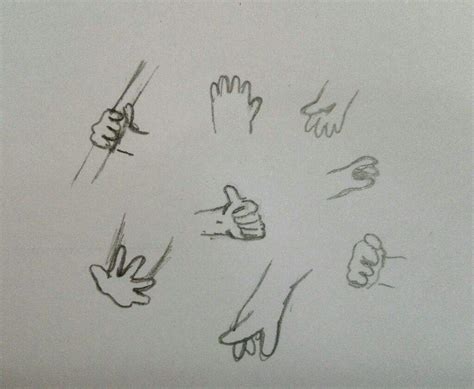 Bocetos De Manos Chibis En El Campo De La Pintura Un Boceto Puede Marcar El Inicio De La