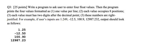 Solved Q3 25 Points Write A Program To Ask User To Enter