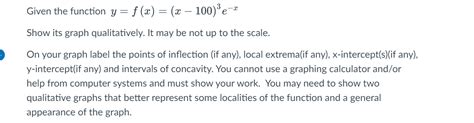 solved given the function y f x x−100 3e−x show its graph