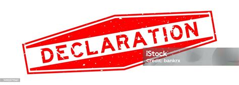 흰색 바탕에 그런지 빨간색 선언 단어 육각형 고무 씰 스탬프 세관 수송 기관 건물에 대한 스톡 벡터 아트 및 기타 이미지 세관 수송 기관 건물 지불 책임 Istock