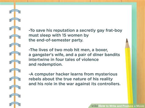 How To Write And Produce A Movie With Pictures WikiHow