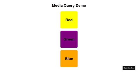 Media Query 1 Codesandbox