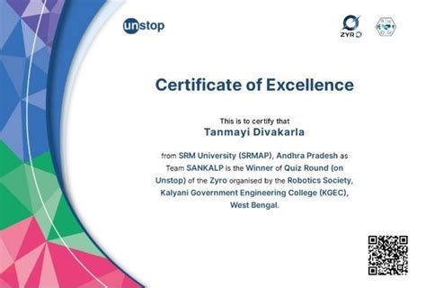 Tanmayi Divakarla On Linkedin Won The Quiz Round Of Robotics Challenge