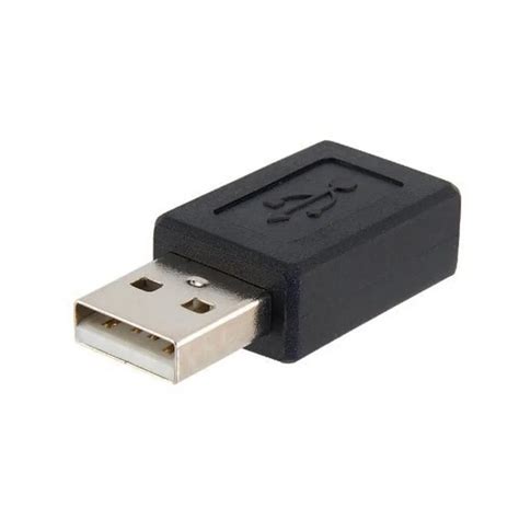 Micro Usb Type B Female To Usb Type A Male Converter Adapter Plug Black Light Weight And