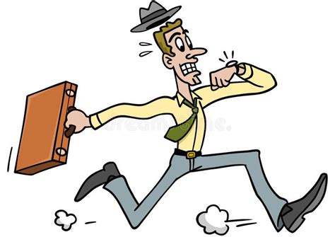 Man Running Late Stock Illustrations 2 456 Man Running Late Stock
